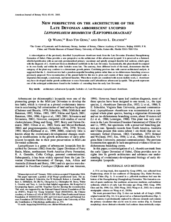 (PDF) New perspective on the architecture of the Late Devonian ...