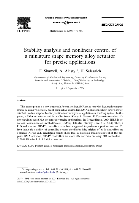 (PDF) ANFIS modeling and feed forward control of shape memory alloy actuators | Aghil Yousefi ...