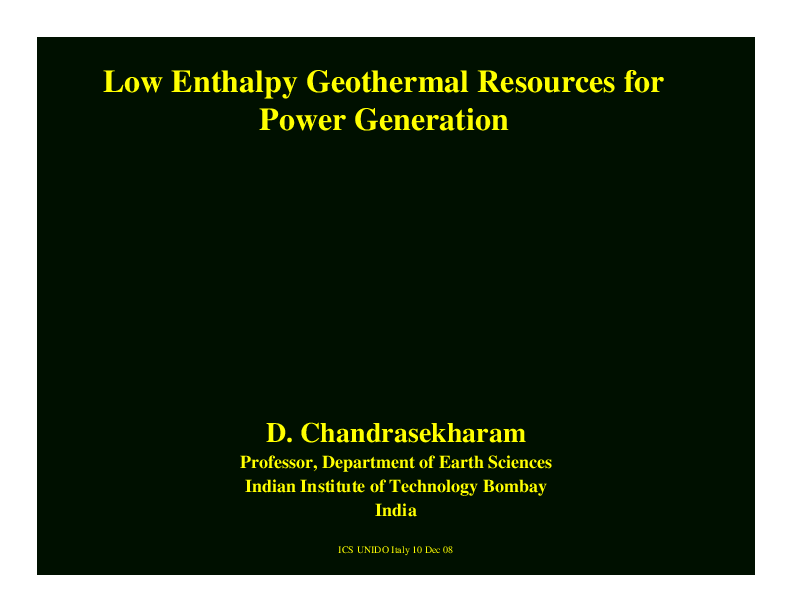 (PDF) Low-enthalpy geothermal resources for power generation