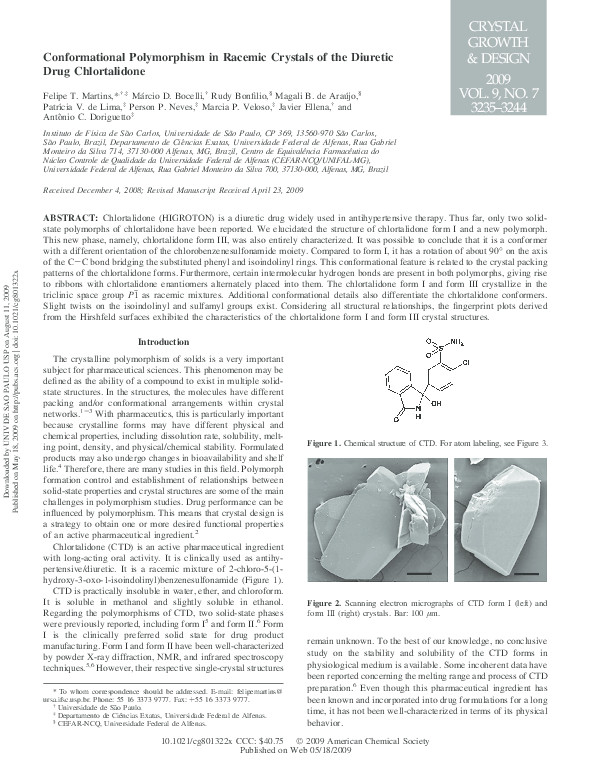 (PDF) Conformational Polymorphism in Racemic Crystals of the Diuretic ...