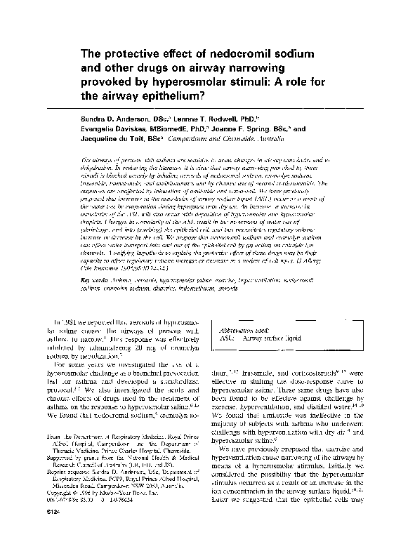 (PDF) The protective effect of nedocromil sodium and other drugs on ...