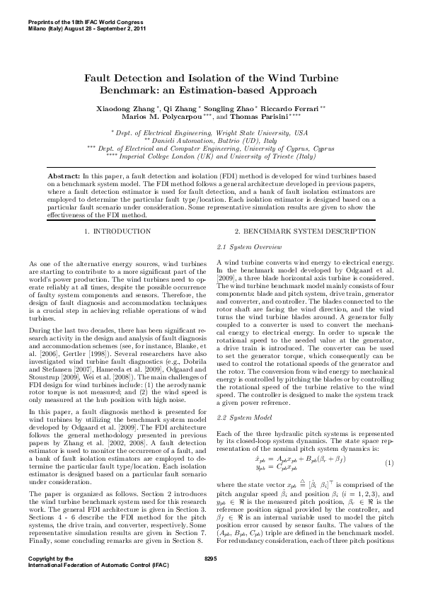 (PDF) Fault detection and isolation of the wind turbine based on the real-valued negative ...