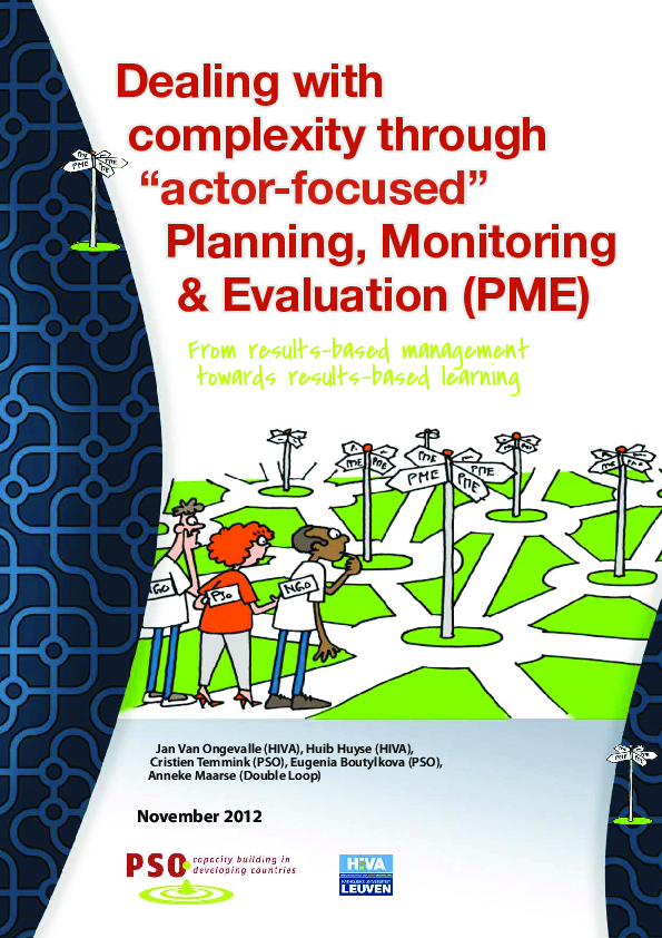 (PDF) Dealing with complexity through actor-focused planning, monitoring and evaluation (PME)