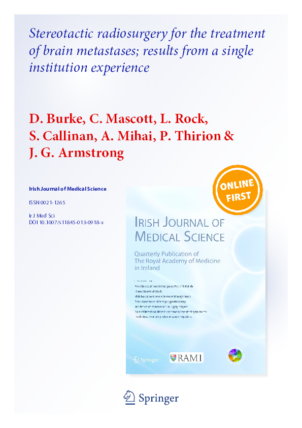 (PDF) [Stereotactic radiosurgery for the treatment of brain metastases]