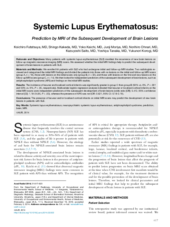 (PDF) Systemic Lupus Erythematosus