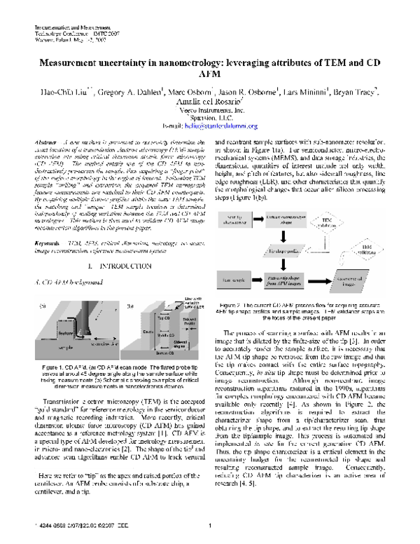 (PDF) Measurement uncertainty in nanometrology: leveraging attributes ...