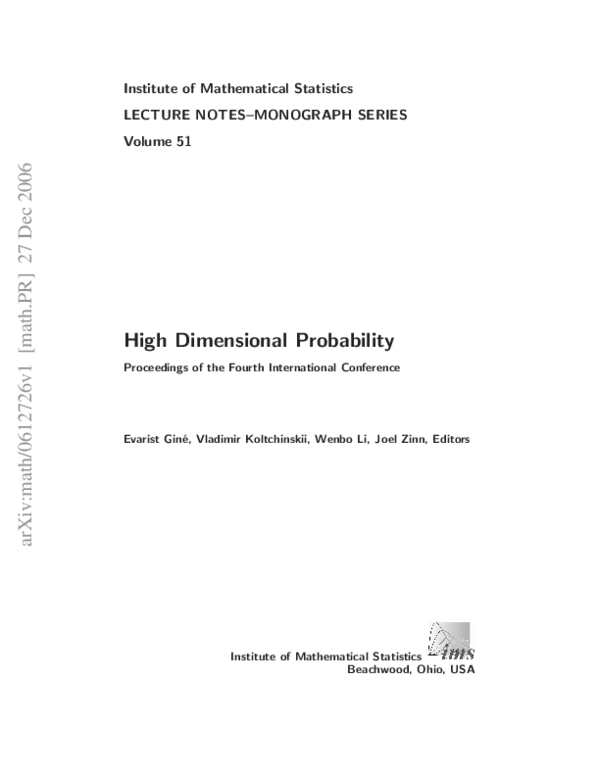 (PDF) Small Deviation Probabilities of Sums of Independent Random Variables