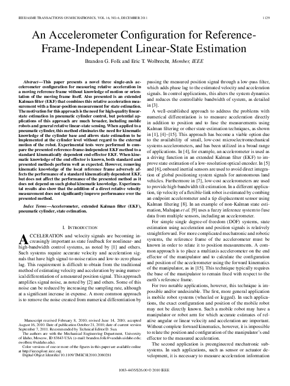 (PDF) An Accelerometer Configuration for Reference-Frame-Independent ...
