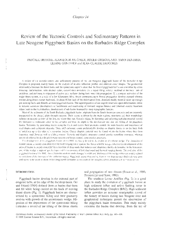 (PDF) Chapter 14 Review of the tectonic controls and sedimentary ...