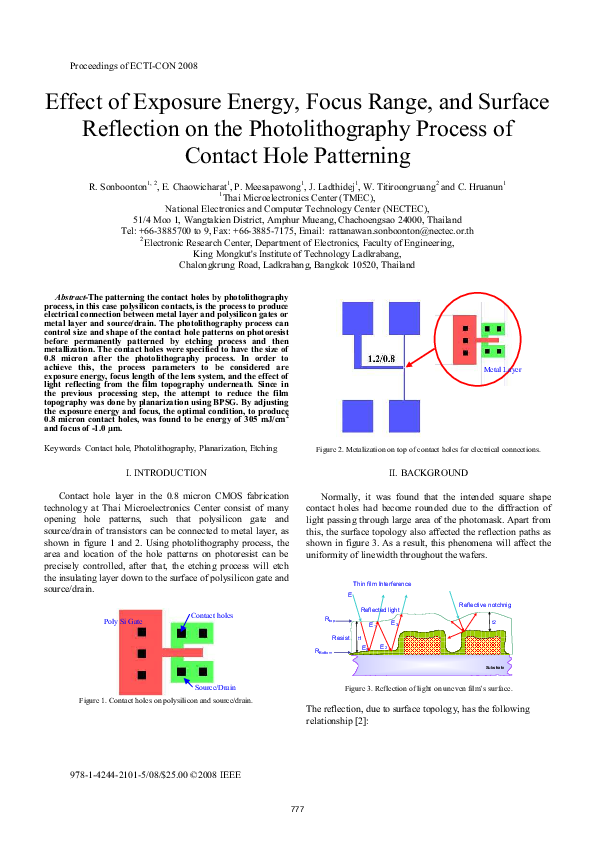 (PDF) Effect of exposure energy, focus range, and surface reflection on ...