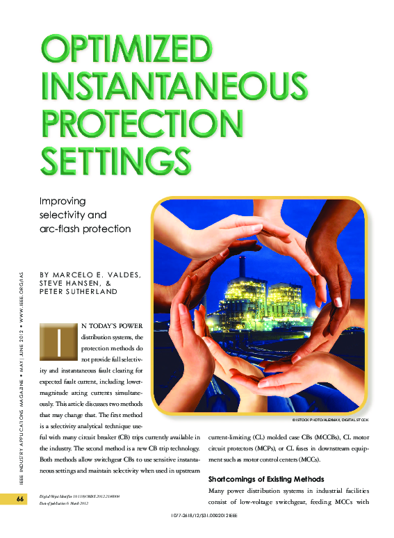 (PDF) Optimized Instantaneous Protection Settings: Improving ...