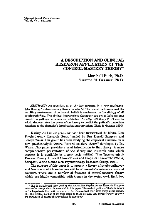(PDF) A description and clinical research application of the control ...