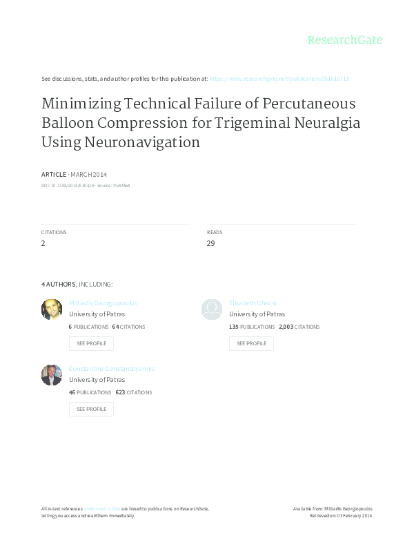 (PDF) Minimizing Technical Failure of Percutaneous Balloon Compression ...
