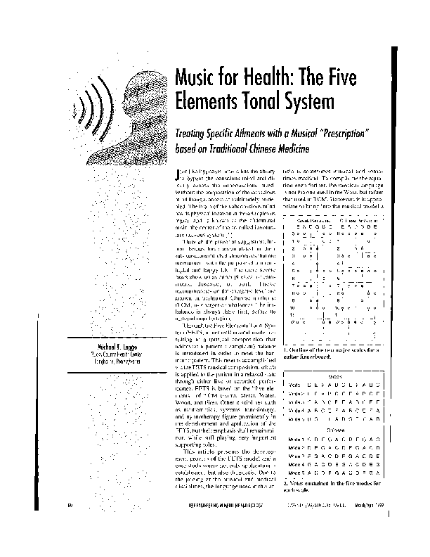 (PDF) Music for health: the five elements tonal system