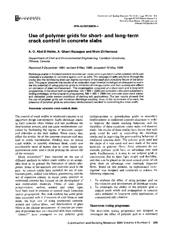 (PDF) Use of polymer grids for short- and long-term crack control in ...
