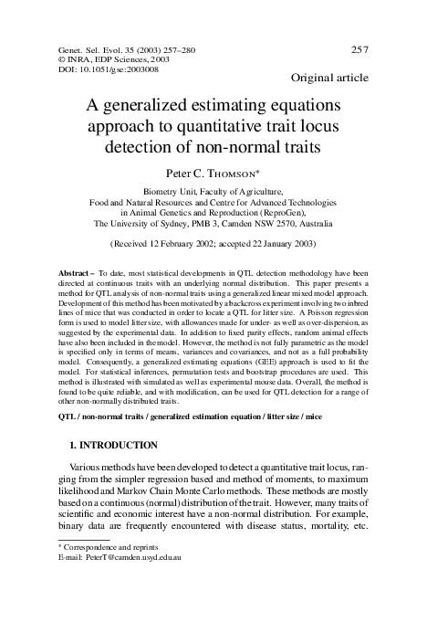 (PDF) A generalized estimating equations approach to mixed-effects ...