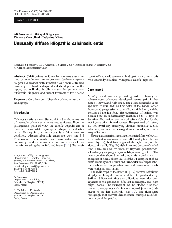 (PDF) Volume 22 Number 5 May 2016 Case Presentation Milia-like ...