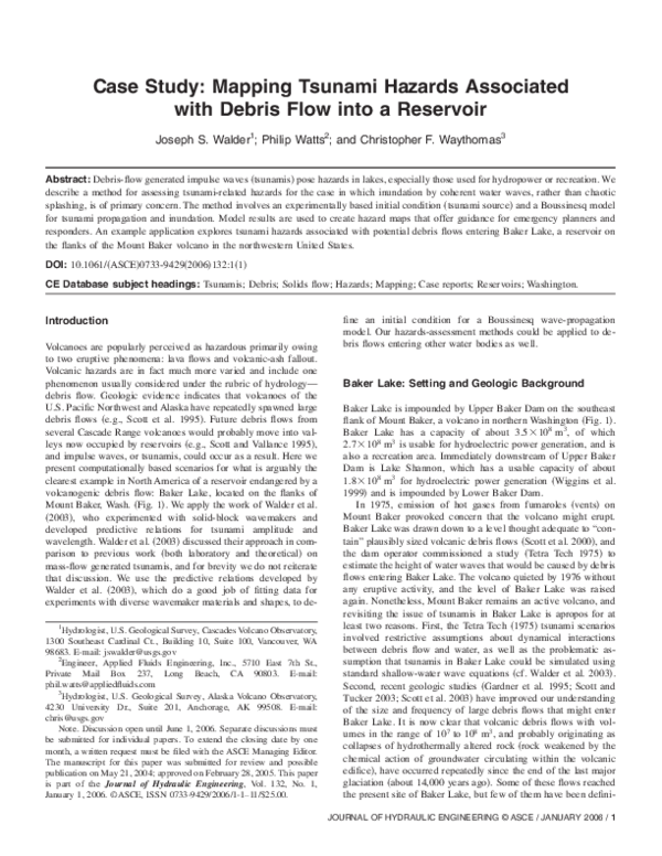(PDF) Case Study: Mapping Tsunami Hazards Associated with Debris Flow ...