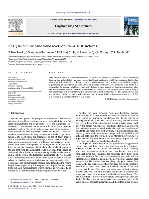 (PDF) Hurricane Wind Load Analysis on Structures
