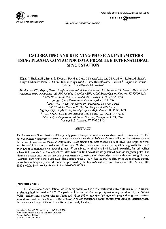 (PDF) Calibrating and deriving physical parameters using plasma ...