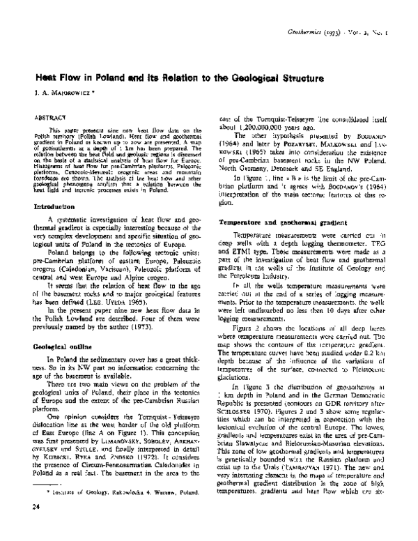 (PDF) Heat flow in Poland and its relation to the geological structure