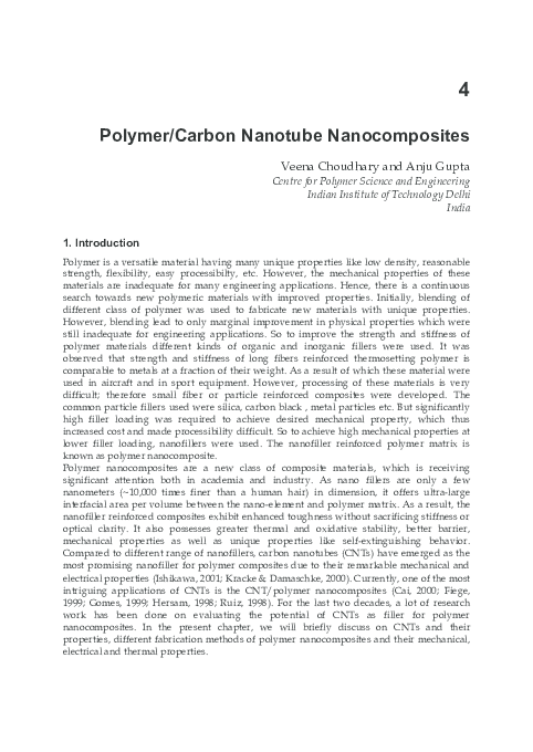 (PDF) Polymer/Carbon Nanotube Nanocomposites