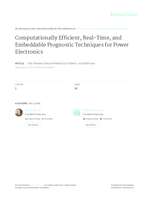 Pdf Computationally Efficient Real Time And Embeddable Prognostic Techniques For Power