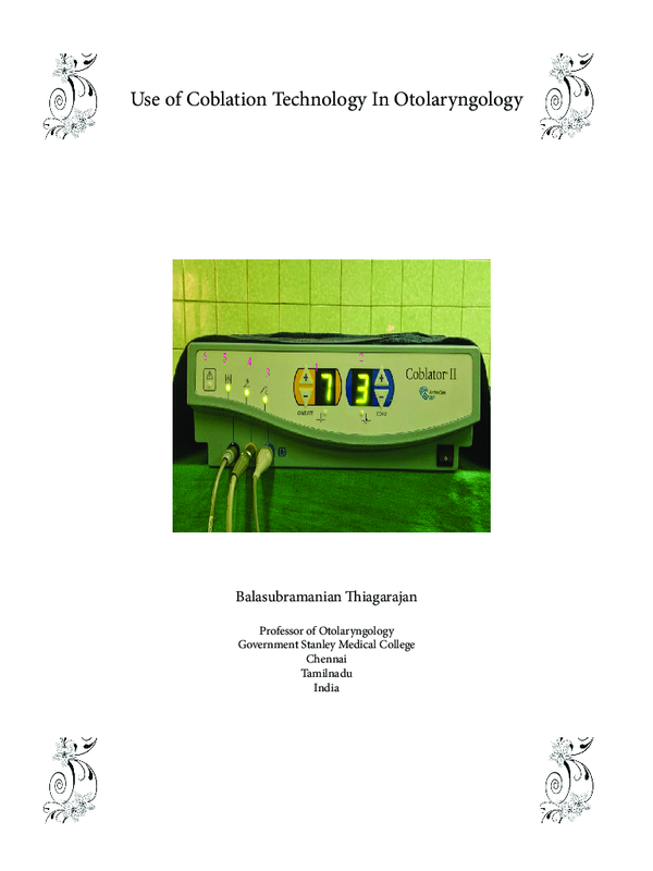 (PDF) Use of Coblation Technology In Otolaryngology