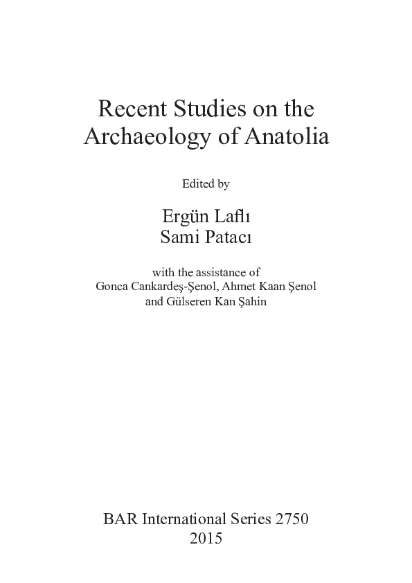 (PDF) NEW EVIDENCES ON THE AMPHORA PRODUCTION IN THE RHODIAN PERAEA ...
