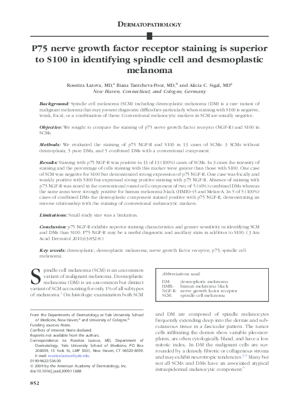 (PDF) P75 nerve growth factor receptor staining is superior to S100 in ...