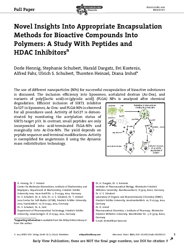 (PDF) Novel Insights Into Appropriate Encapsulation Methods for ...