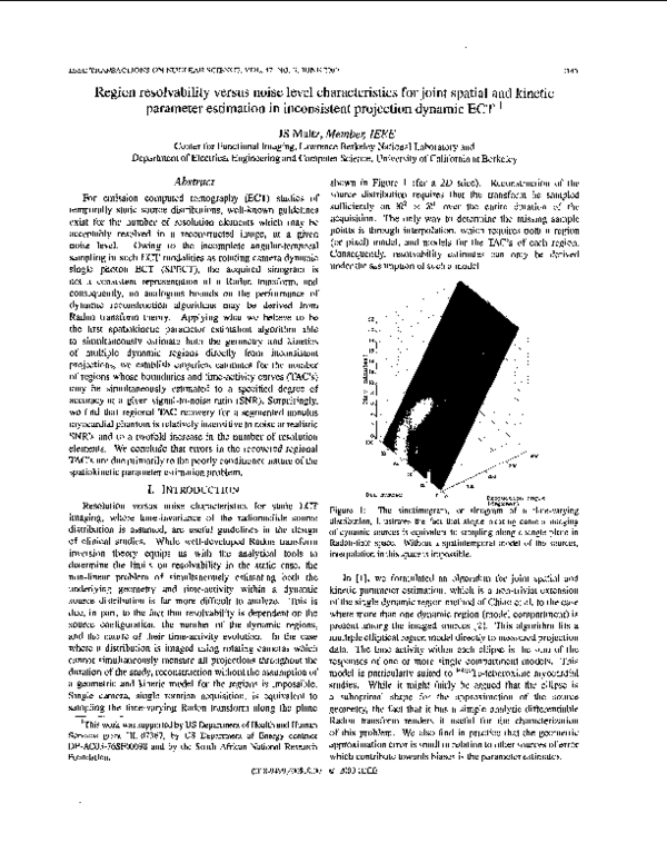 (PDF) Region resolvability versus noise level characteristics for joint spatial and kinetic ...