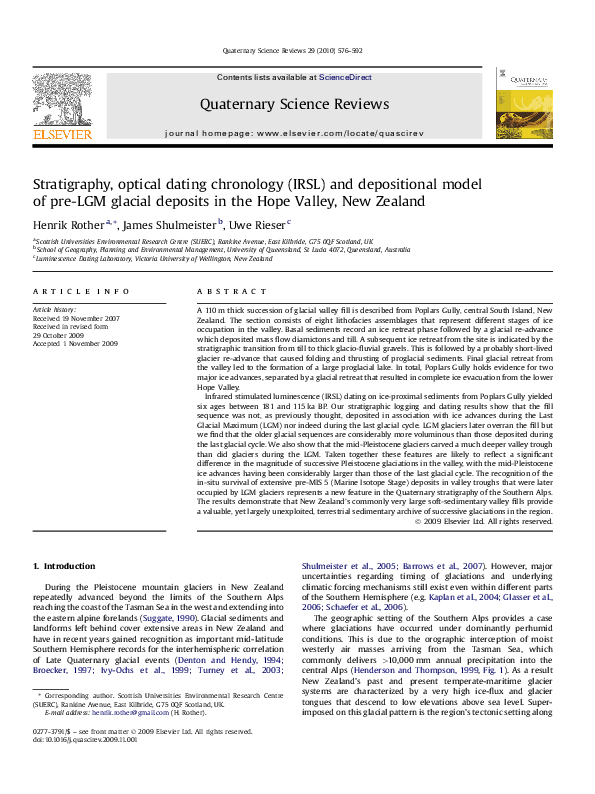(PDF) Stratigraphy, optical dating chronology (IRSL) and depositional ...