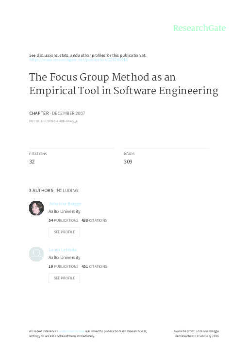 pdf-the-focus-group-method-as-an-empirical-tool-in-software