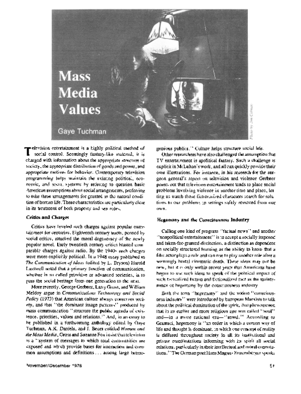 (PDF) Mass media values