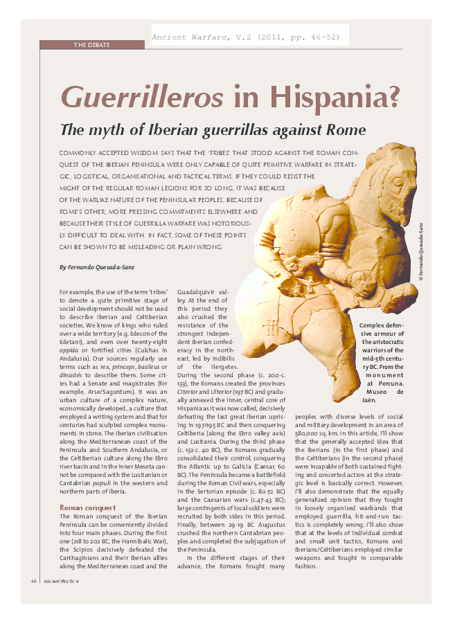 (PDF) "Guerrilleros in Hispania? The myth of Iberian guerrillas against ...