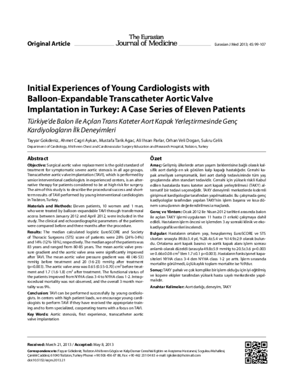 (PDF) Initial Experiences of Young Cardiologists with Balloon ...