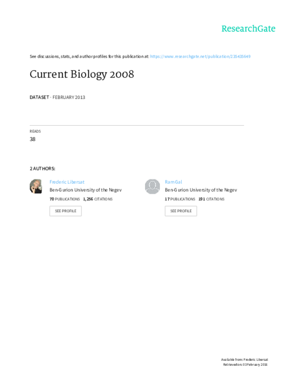 (PDF) Current Biology 2008