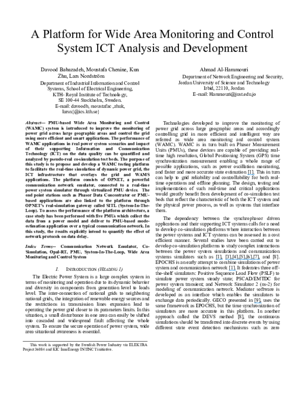 Pdf Real Time Smart Grid Application Testing Using Opnet Sitl