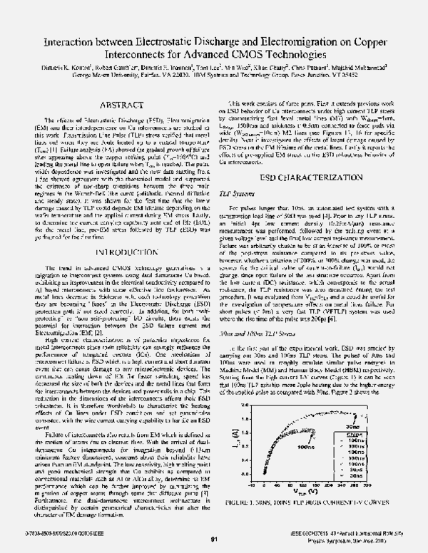 (PDF) Interaction between electrostatic discharge and electromigration ...