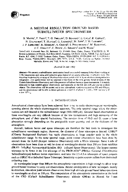 (PDF) A medium resolution ground based submillimeter spectrometer ...