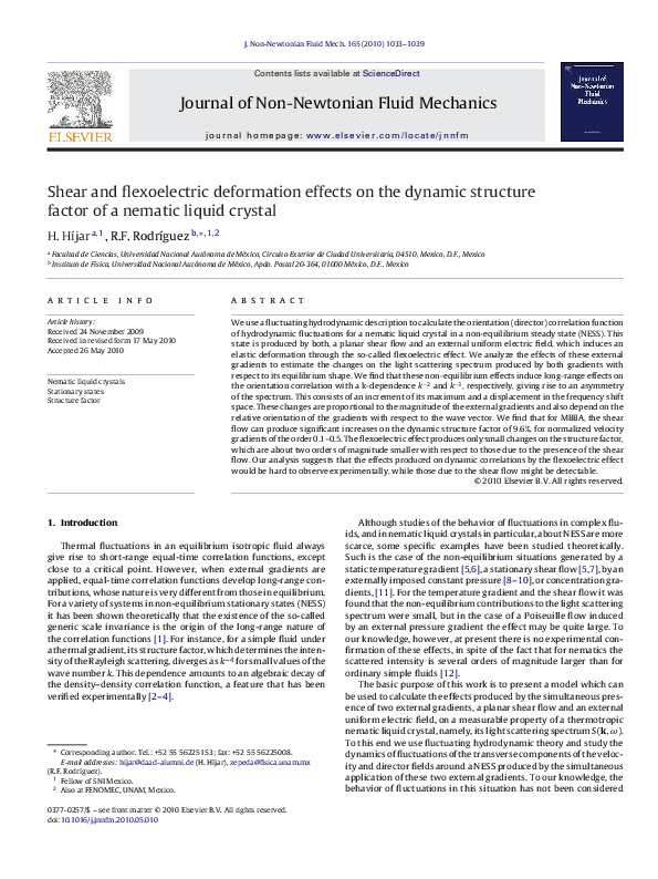 (PDF) Shear and flexoelectric deformation effects on the dynamic ...