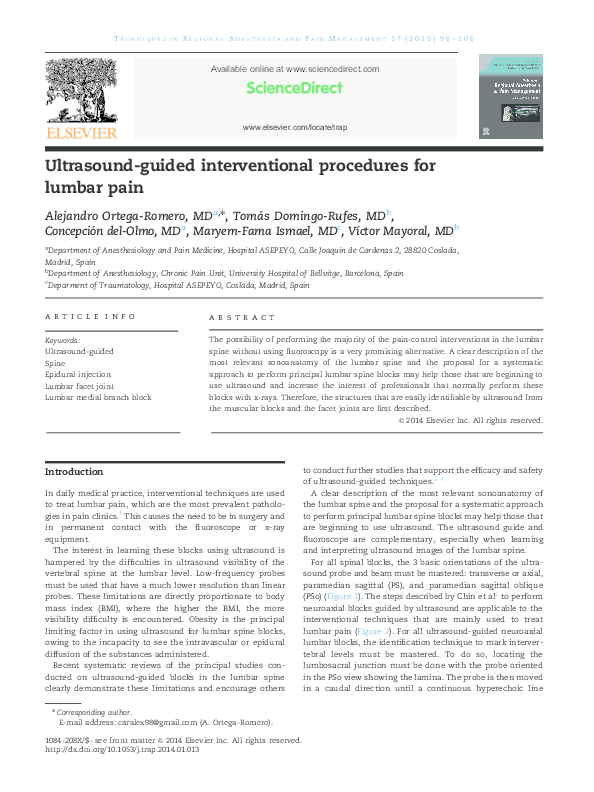 (PDF) Ultrasound-guided Interventional Procedures around the Shoulder