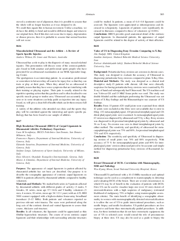 Pdf 0617 High Resolution Ultrasound Hrus Of Carpal Ligaments In