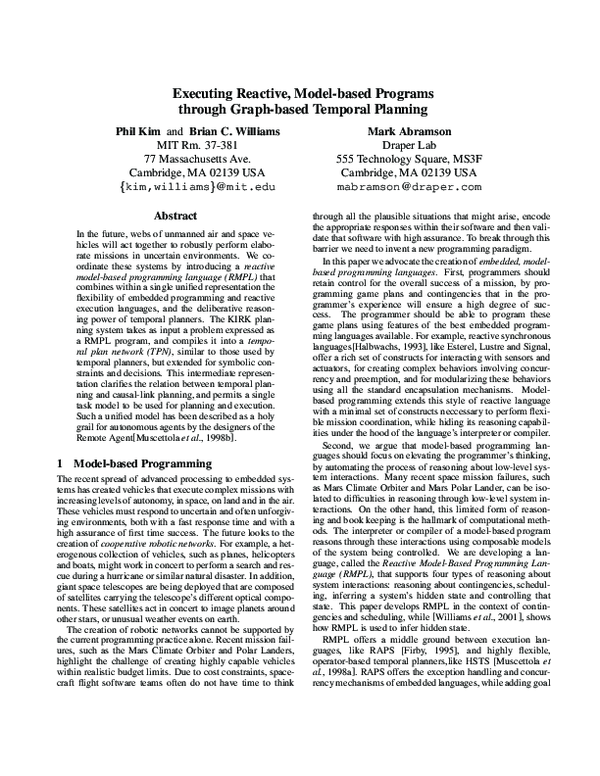 (PDF) Executing reactive, model-based programs through graph-based ...