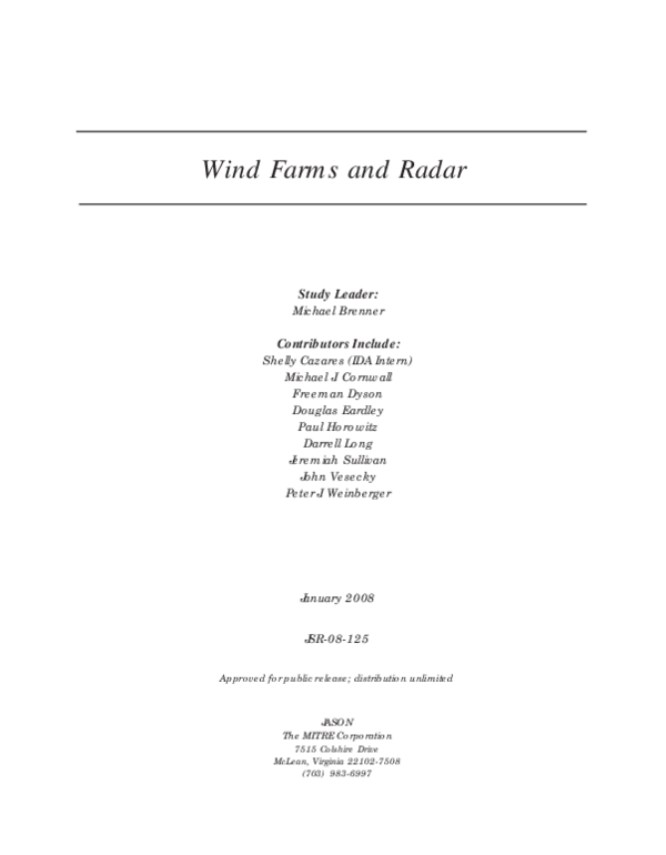 (PDF) Wind farms and radar