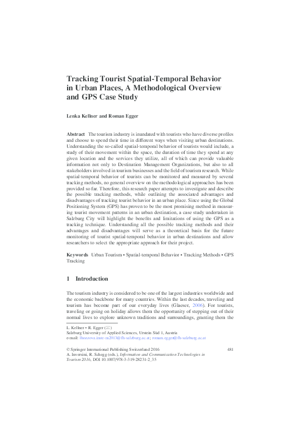 (PDF) Tracking Tourist Spatial-Temporal Behavior in Urban Places, A Methodological Overview and ...