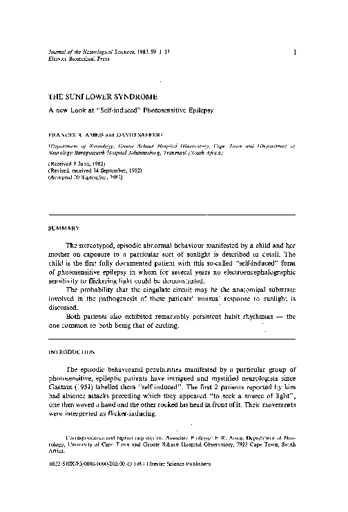 (PDF) The sunflower syndrome