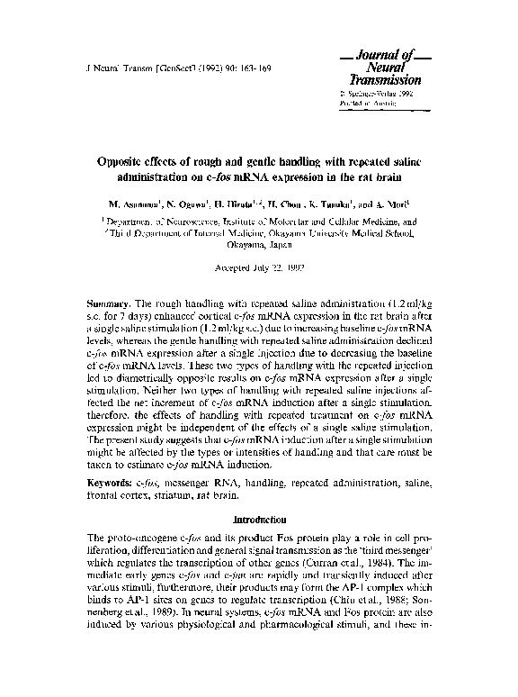 (PDF) Opposite effects of rough and gentle handling with repeated ...