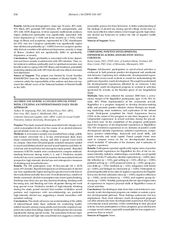 (PDF) Alcohol Use During a College Special Event Week: Utilizing an ...